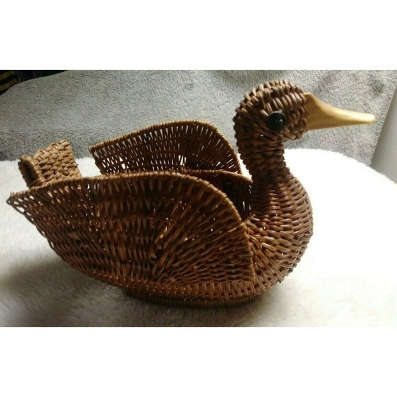 Avon | Storage & Organization | Vintage Wicker Menagerie Duck Avon Gift Collection Woven ...